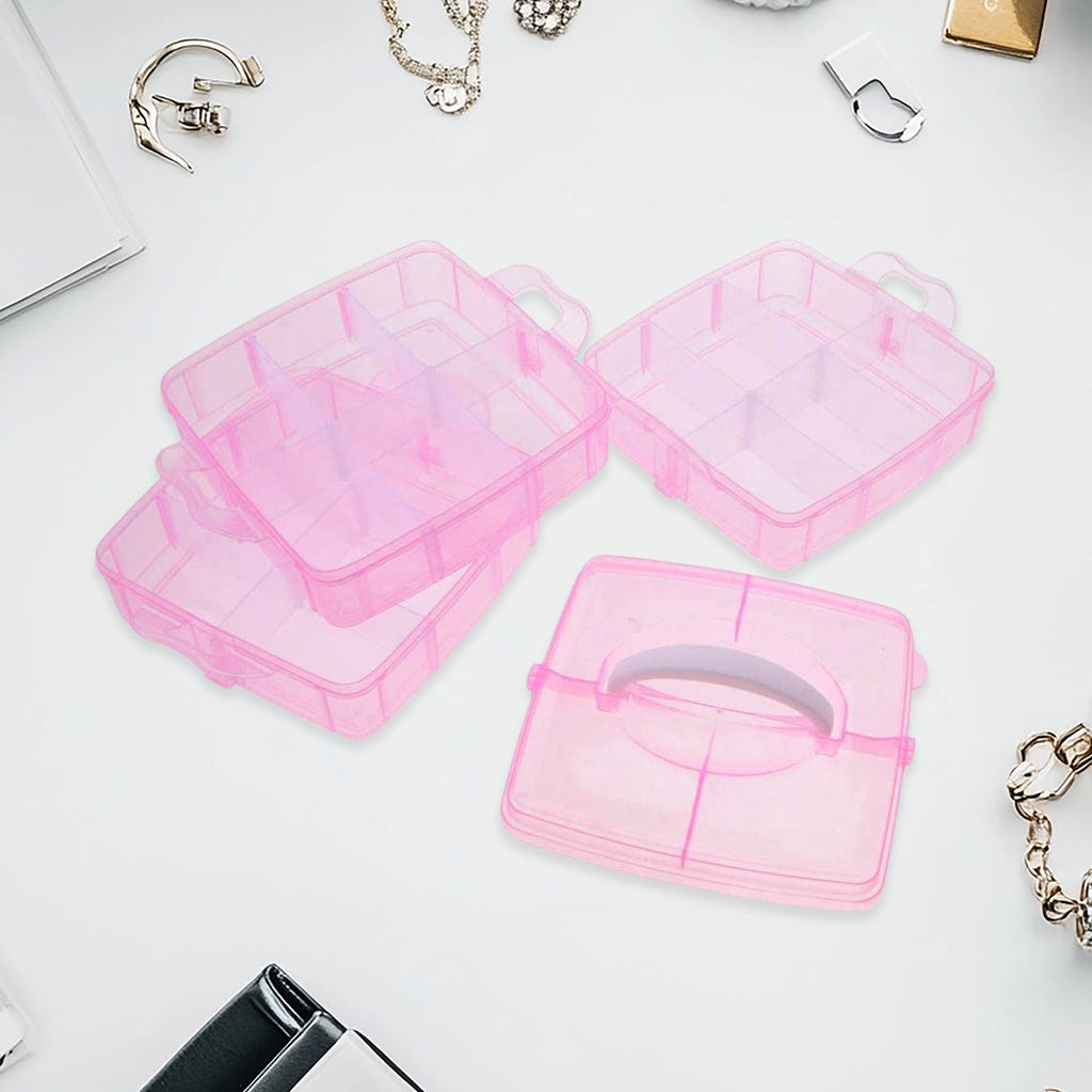 18 Grid Clear Plastic Organizer Box - Jewelry Storage | DeoDap ...